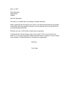 Demotion Letter Template ~ Resume Letter