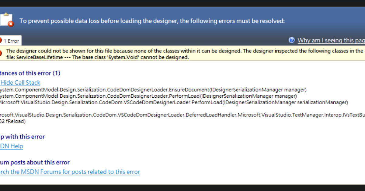 [VisualStudio] 開啟檔案失敗 : To prevent possible data loss before loading ...