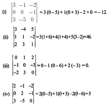 NCERT Solutions for Maths Class 12 Exercise 4.1