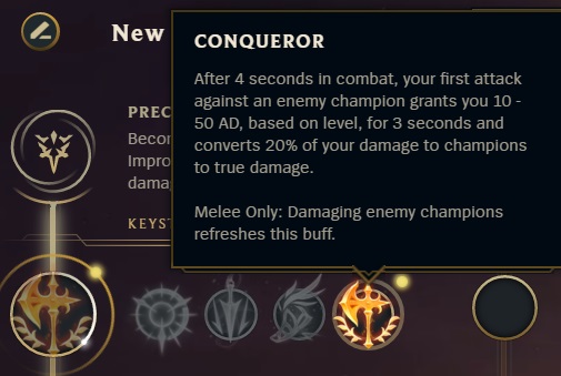 The Conqueror icon has been added to the PBE and it was literally made ...