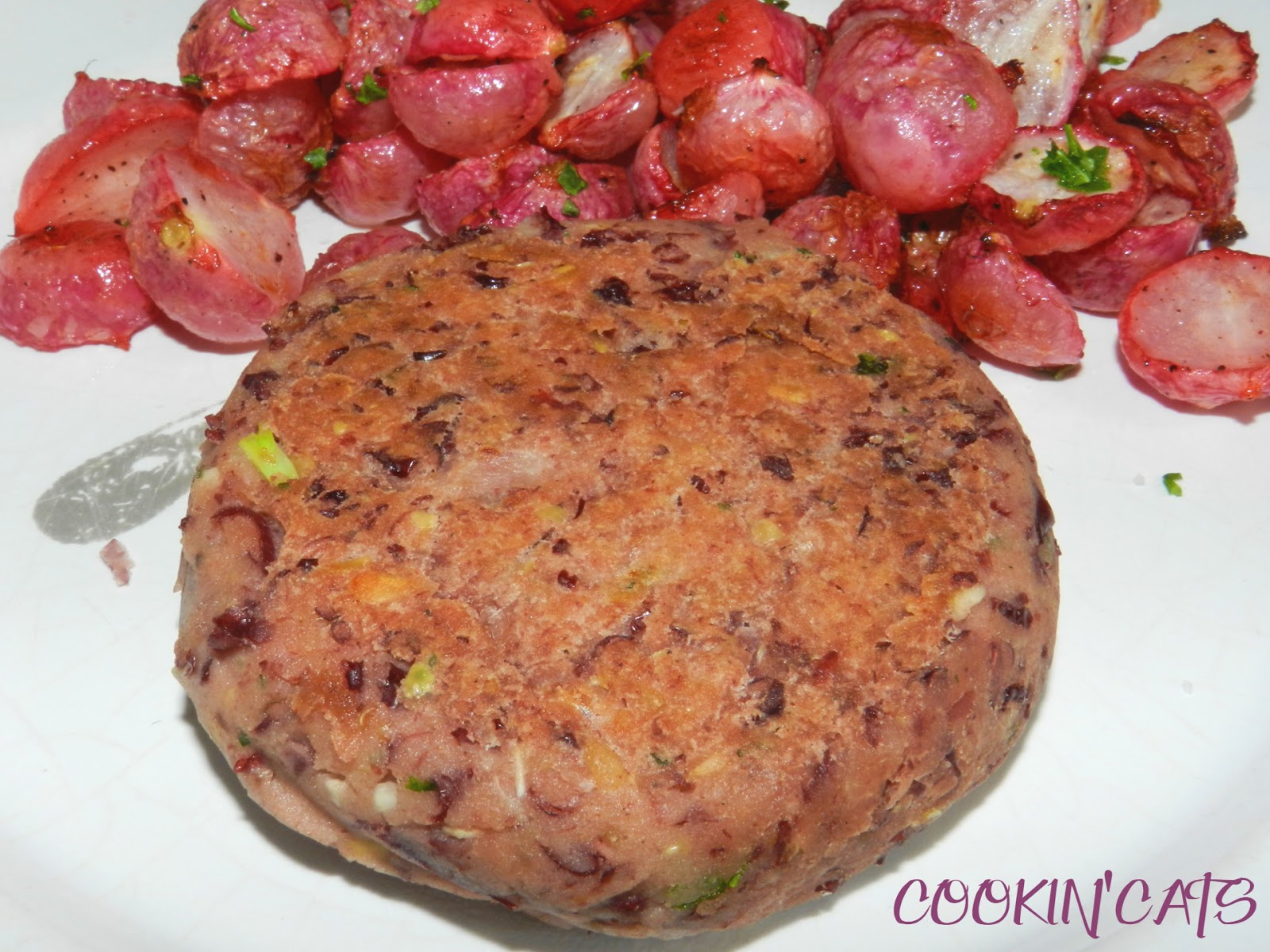 "STEAKS" DE HARICOTS ROUGES AUX CHAMPIGNONS (sans gluten, végétalien)