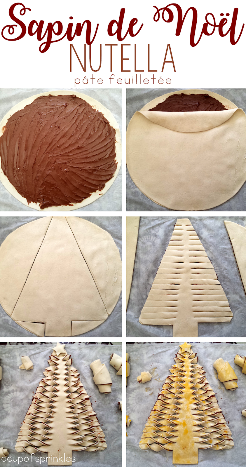 Sapin de Noël Feuilleté au Nutella | A Cup of Sprinkles | Recettes de ...