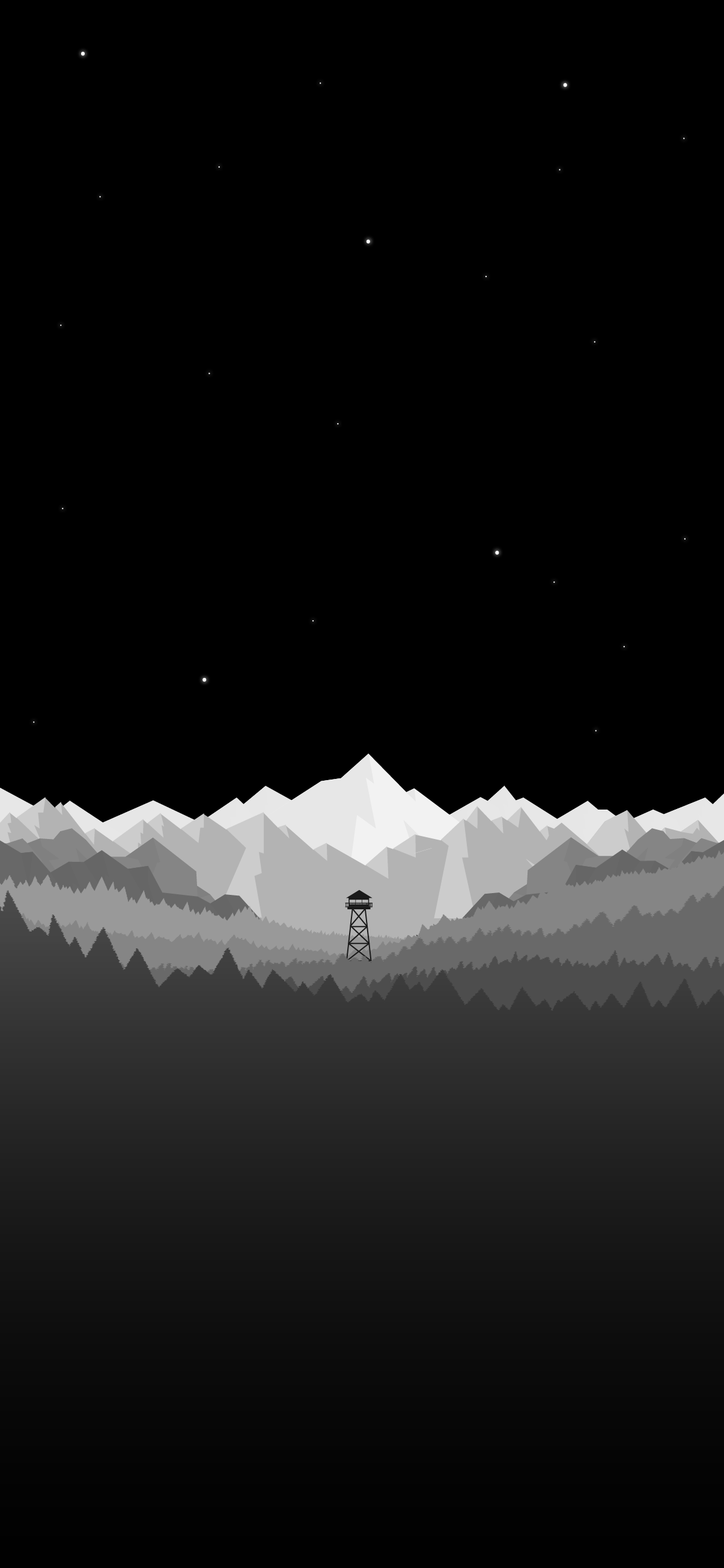 Iphone wallpaper - Watchtower forest landscape