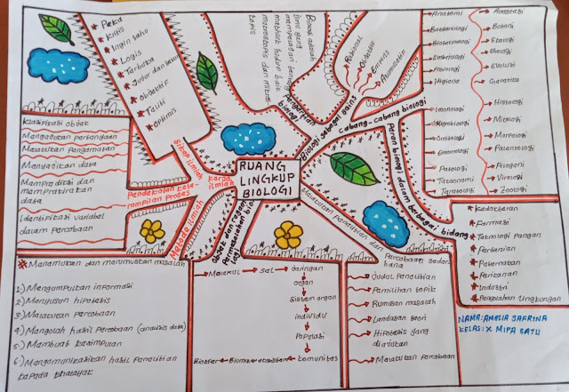 Mind Map dan Peta Konsep Materi Ruang Lingkup Biologi