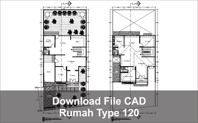 Download Rumah Type 120 File Autocad Via Google Drive - Arsimedia