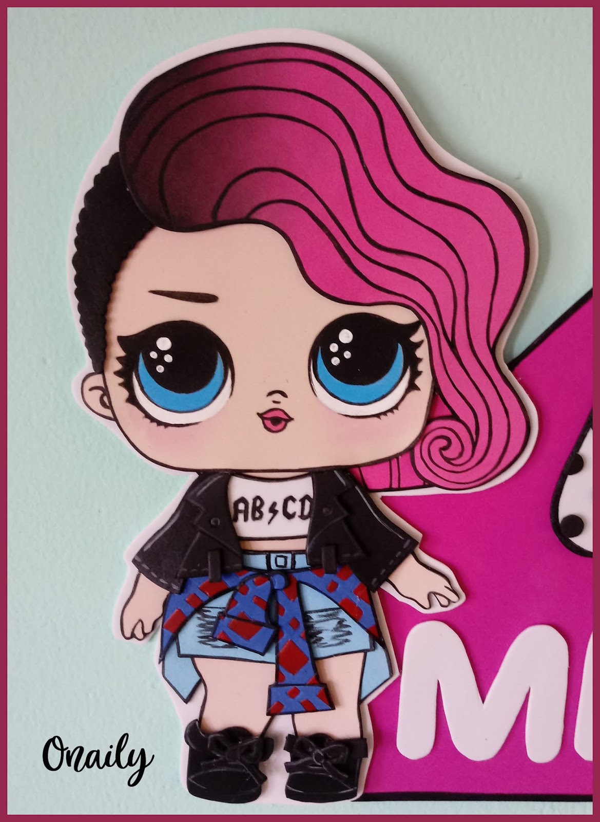 Onaily: PIÑATA Y NOMBRE DECORADO DE LOL SURPRISE ROCKER