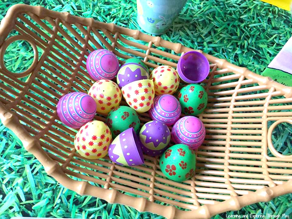 Learning and Exploring Through Play: Easter Themed Tuff Tray