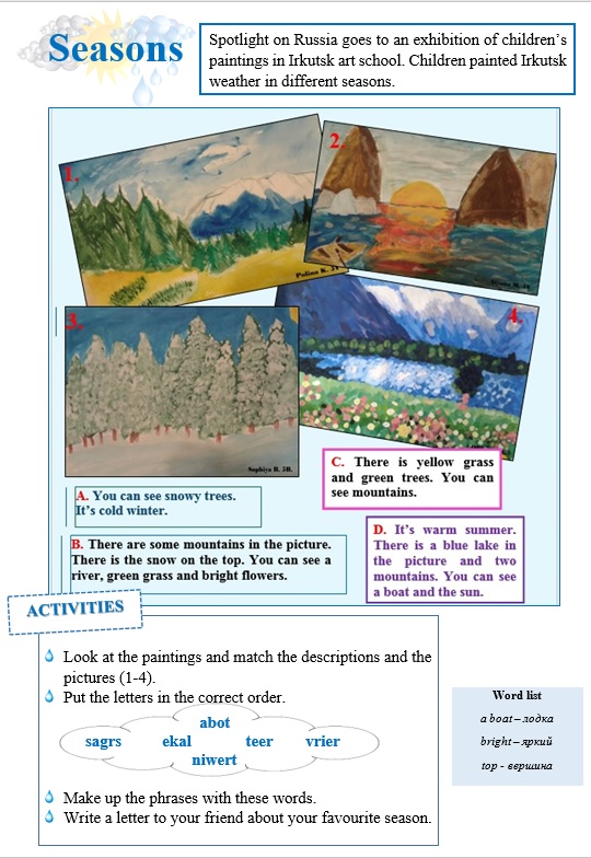 Spotlight on Russia: Seasons. In all weathers