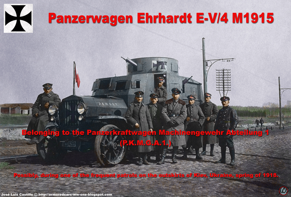 Armored Cars in the WWI: German Ehrhardt E-V/4 M1915 Armored Car ...