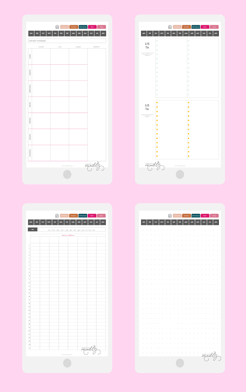 Creative Mindly: Agenda 2019 2020 Iphone