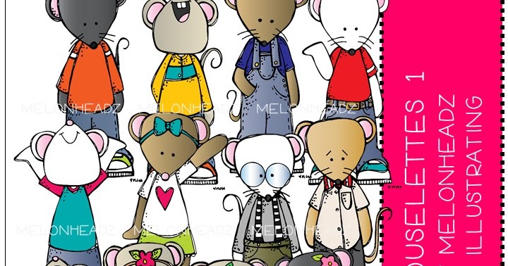 Mouselettes clip art - Set 1