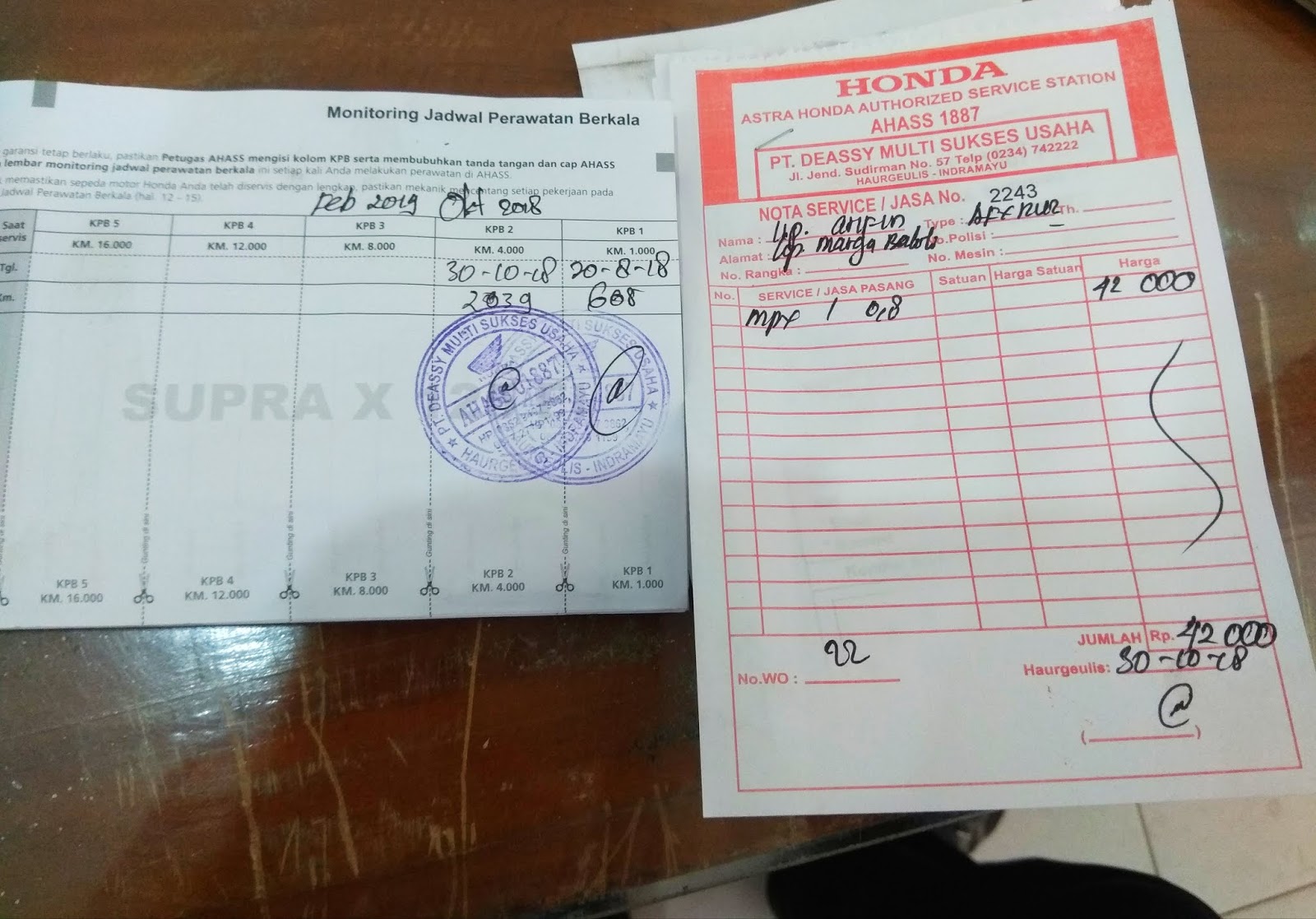 Servis Motor Honda Gratis Masa Garansi - Jejak Langkah si Prince