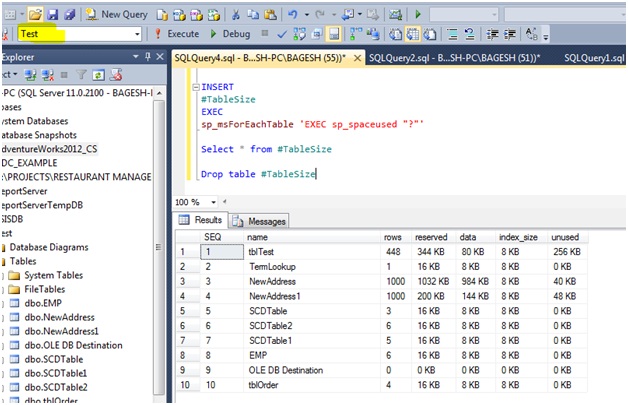 Microsoft Business Intelligence Get The Size Of All Tables In A Microsoft Business Intelligence Get The Size Of All Tables In A