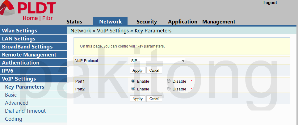 PLDT Fiberhome HG6245D RP2602
