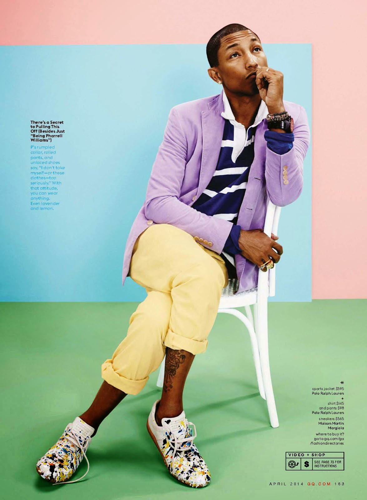 The Creative Concept.: Pharrell Covers the April 2014 Issue of GQ.