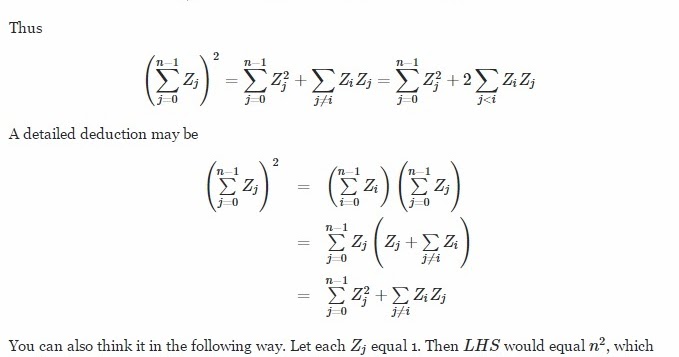 Integral, Measure and Martingale: Square of summation