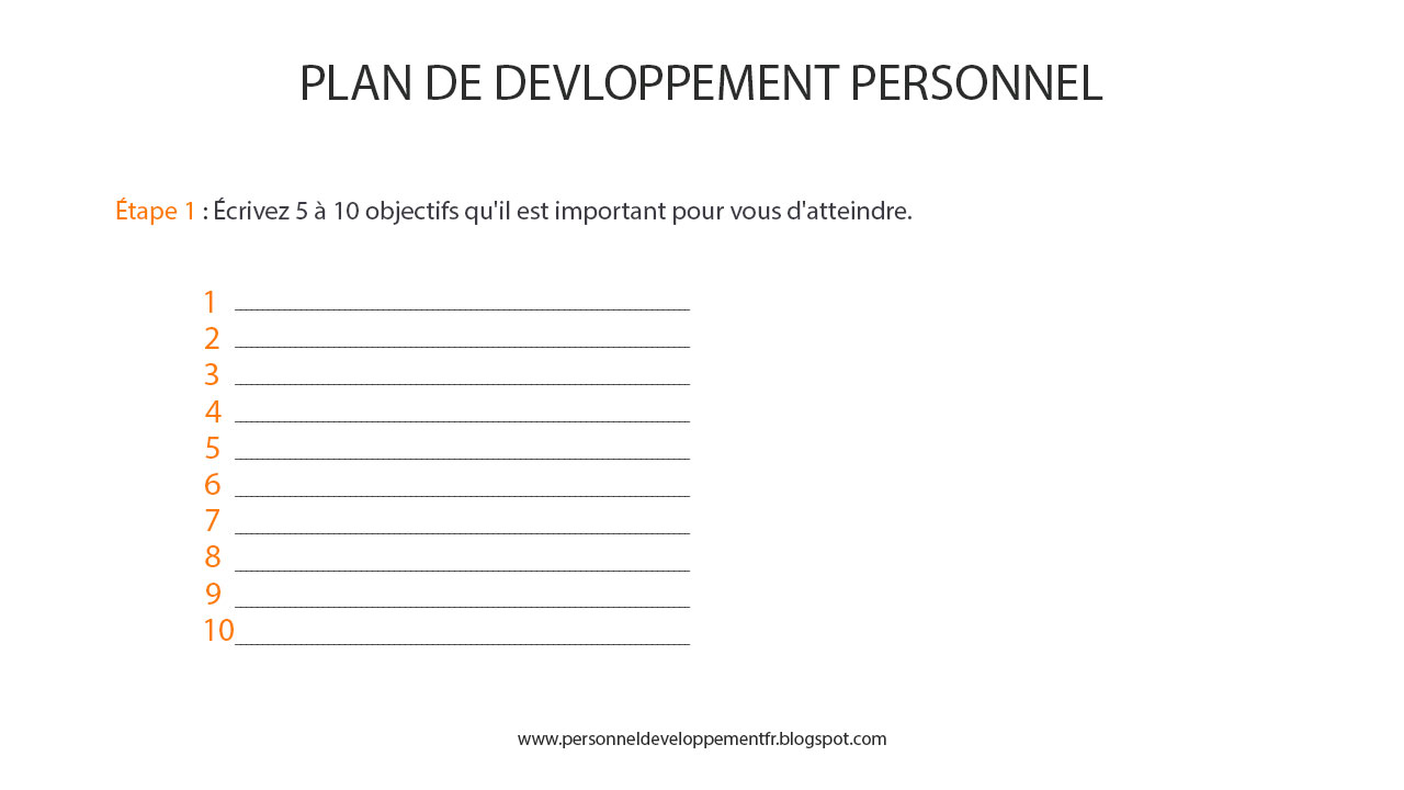 Comment créer un plan de développement personnel
