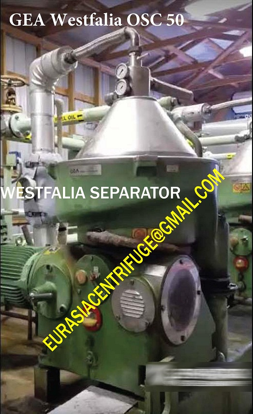 Westfalia separator purifier, Westfalia separator spares, OSC50, OSA20 ...