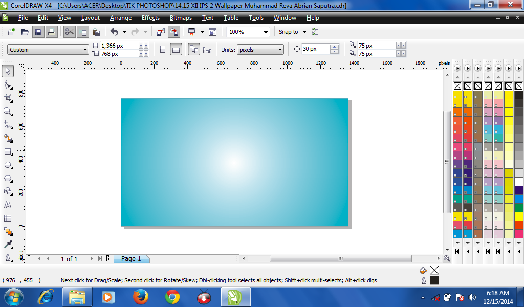 Membuat Wallpaper Desktop Dengan Corel Draw