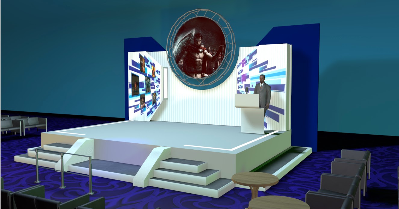 3D STUDIO - Pure CG artist & Film Editing - VFX: Stage setup for event