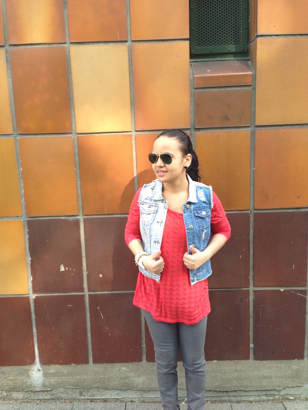 Chique and Glam: OOTD: Distressed Denim Jacket
