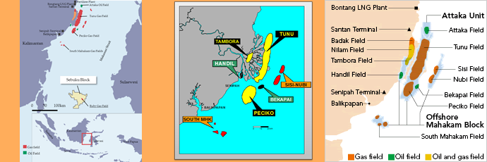 Map of East Kalimantan Block