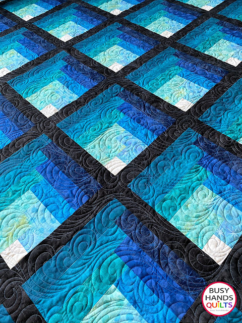 Busy Hands Quilts: Waterfall Throw Quilt in Moda Grunge Quilt Pattern!