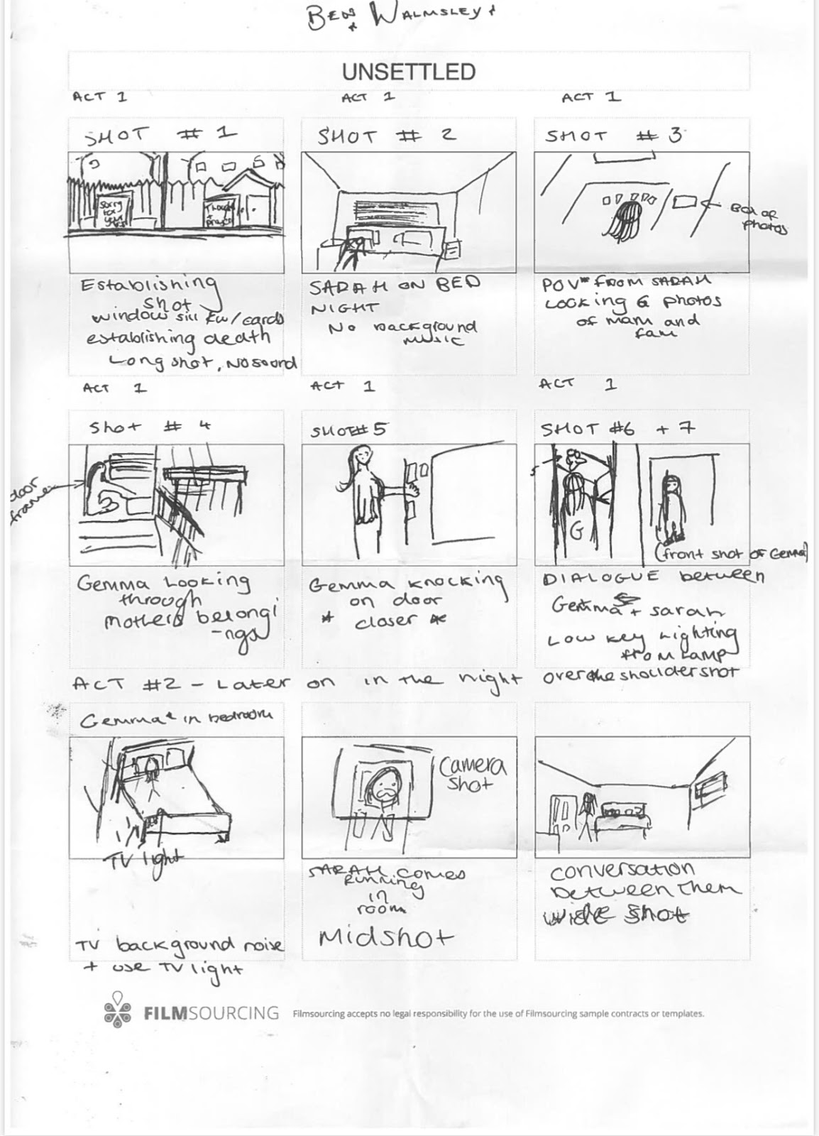 unit 4 film production: STORYBOARDS