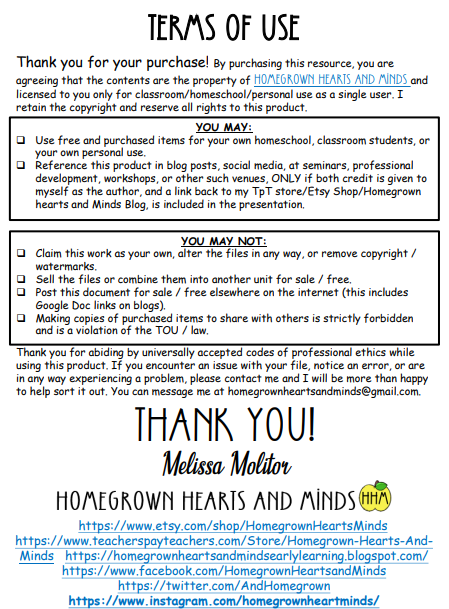 Homegrown Hearts and Minds: FREE Parts of a Flower (Preschool)
