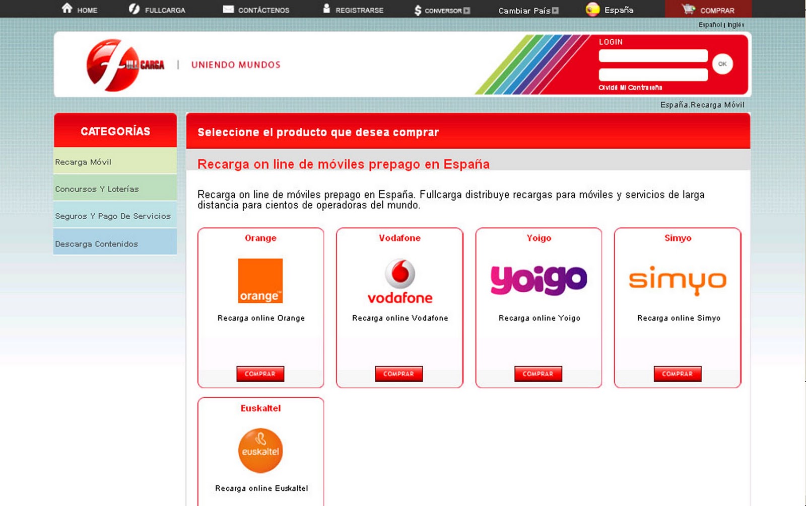Fullcarga -recarga celular-: La recarga de móviles prepago de España ...