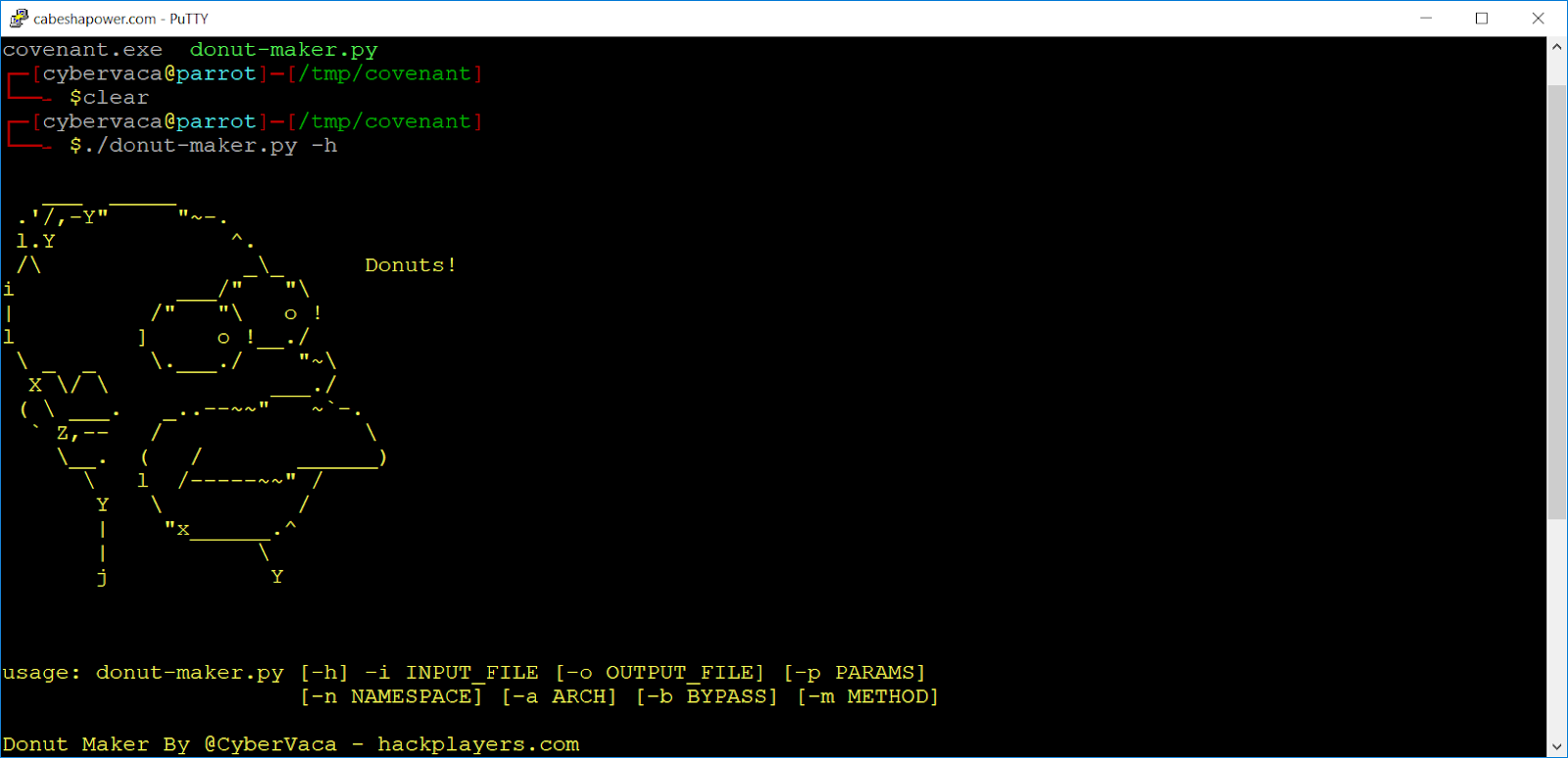 Donut: generador de shellcodes capaces de cargar assembly .NET en ...