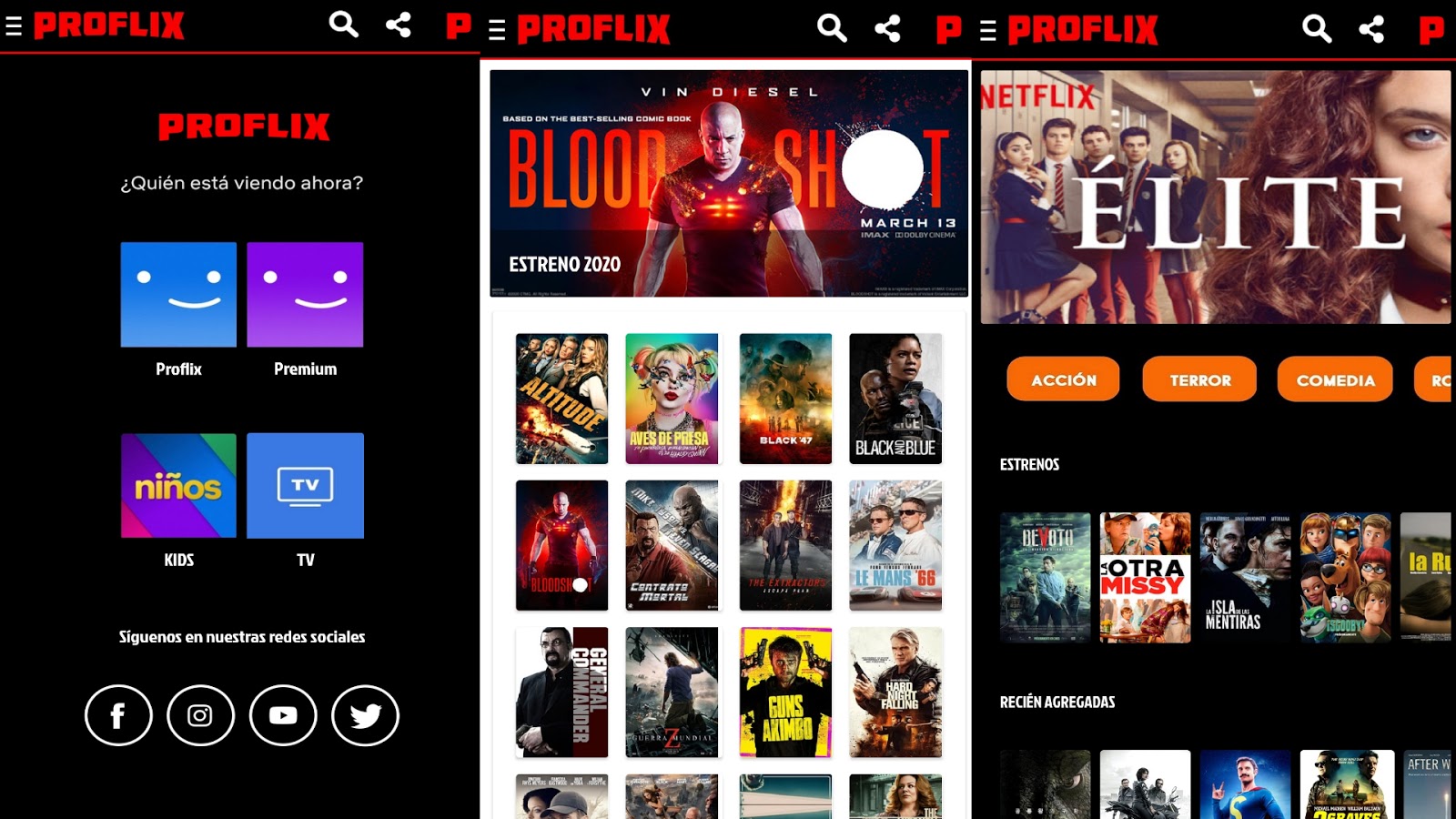 PROFLIX Genial Aplicacion de Entretenimiento