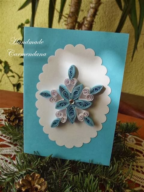 Felicitari handmade (realizate manual): Felicitare quilling craciun