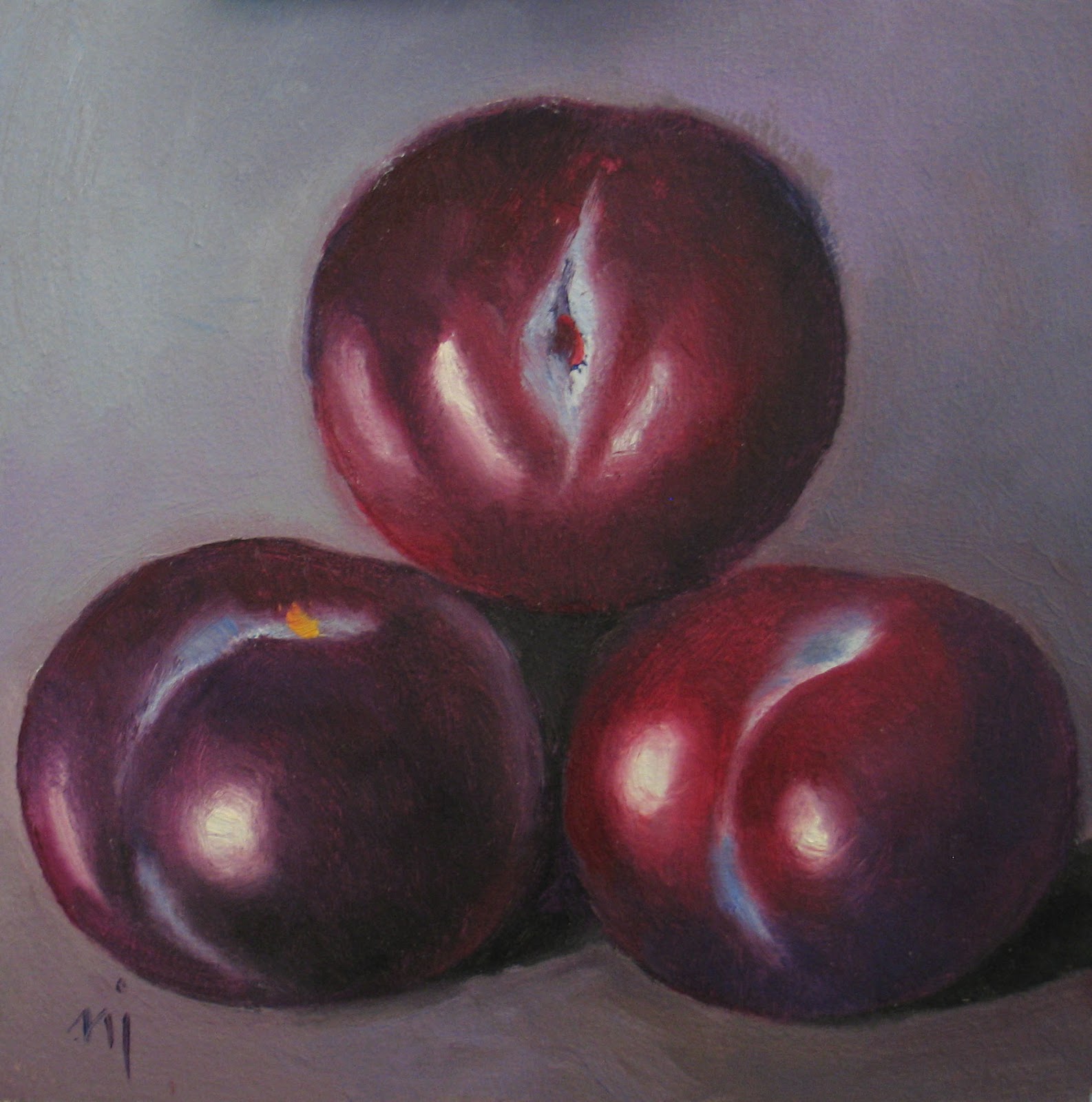 Nel's Everyday Painting: Plum Paintings - SOLD