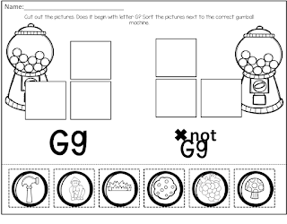 Bubble Gum Book Companion- Preschool Letter G | Busy Hands and Minds