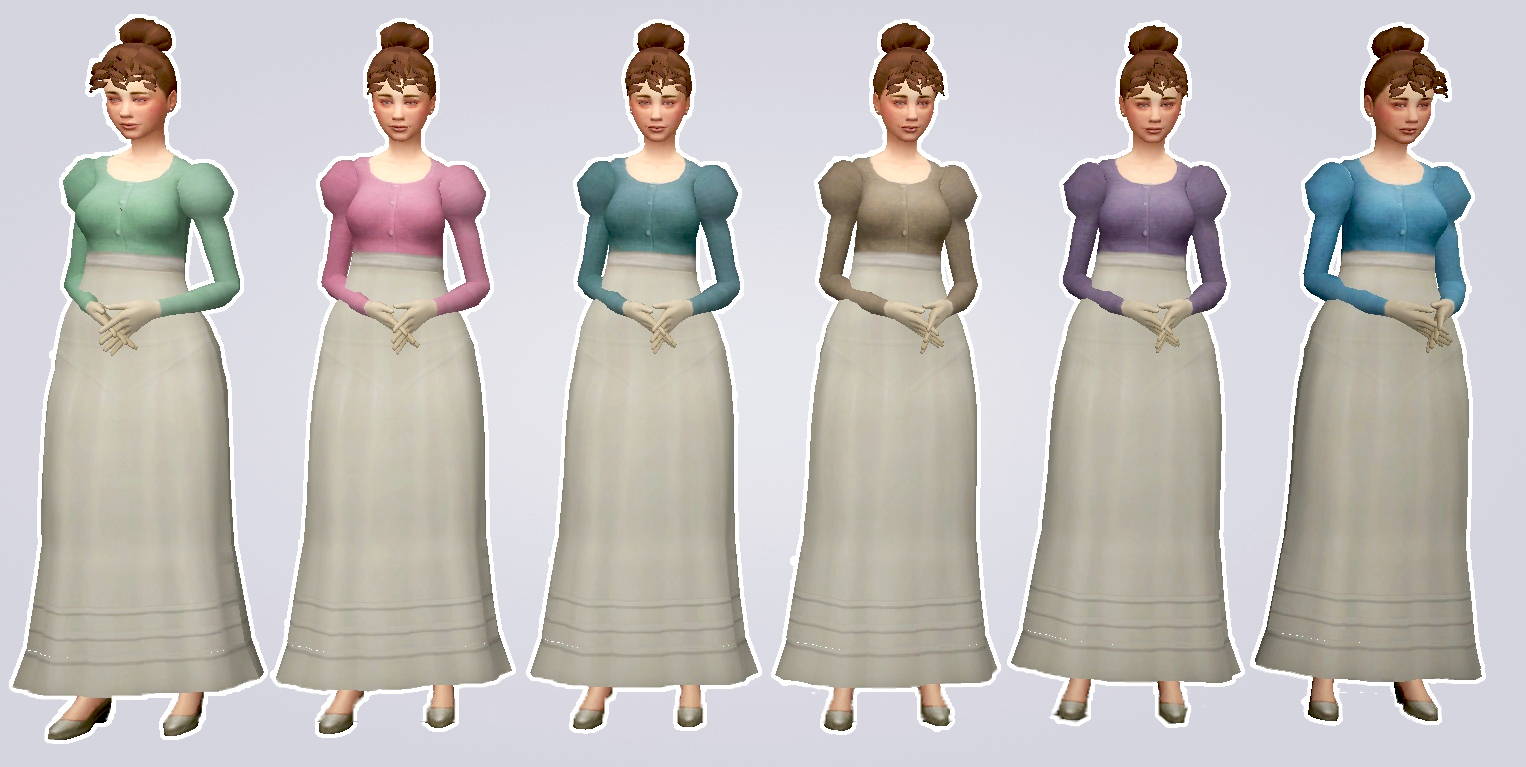 TS4: Casual Regency Dress | History Lover's Sims Blog