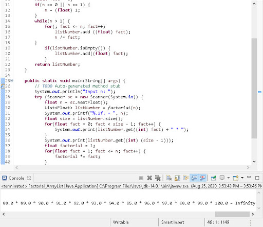 Factorial In Java (3 type)