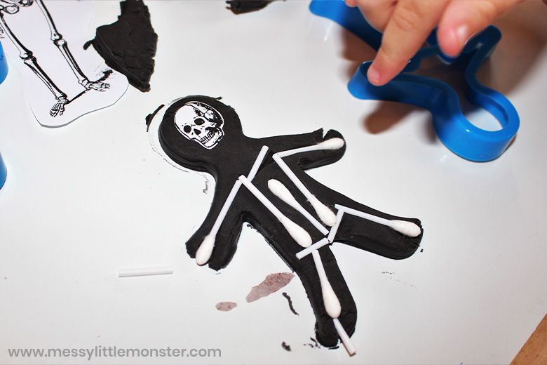 Playdough Skeleton Activity for Kids - Messy Little Monster