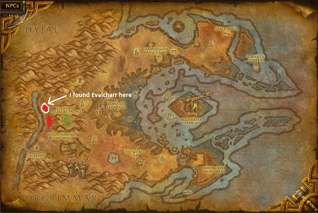 WoW Rare Spawns: The Evalcharr