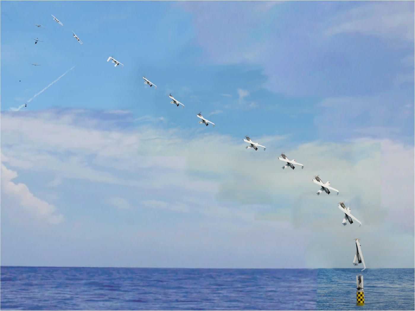 US Navy Launches Unmanned Aerial System (UAS) from Submerged Submarine ...