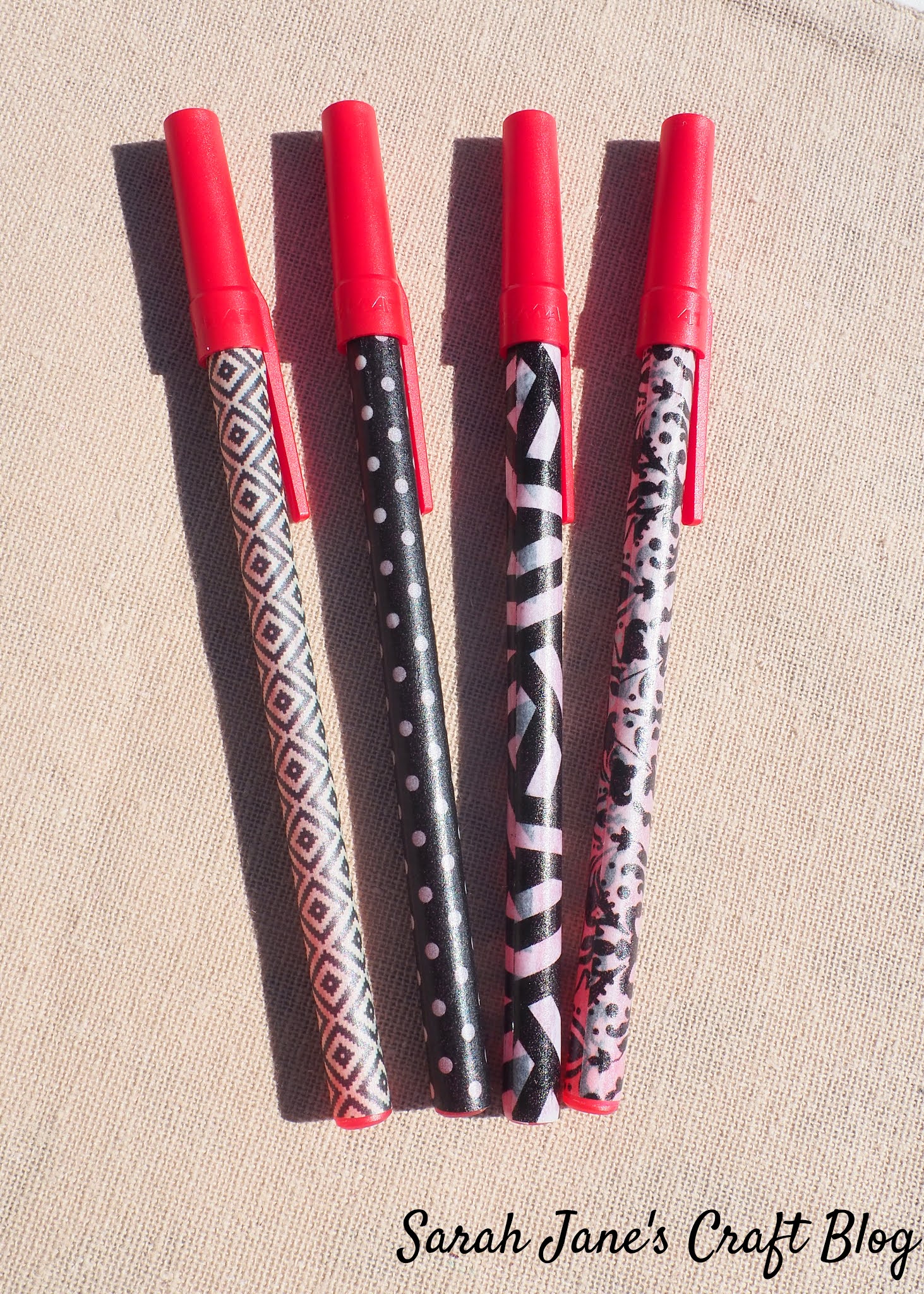 Mod Podge and Washi Tape Stick Pens