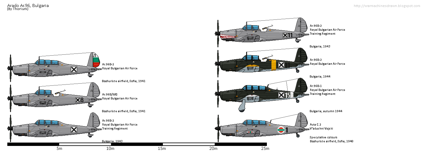 War Machines Drawn: Arado Ar.96, Bulgarian users