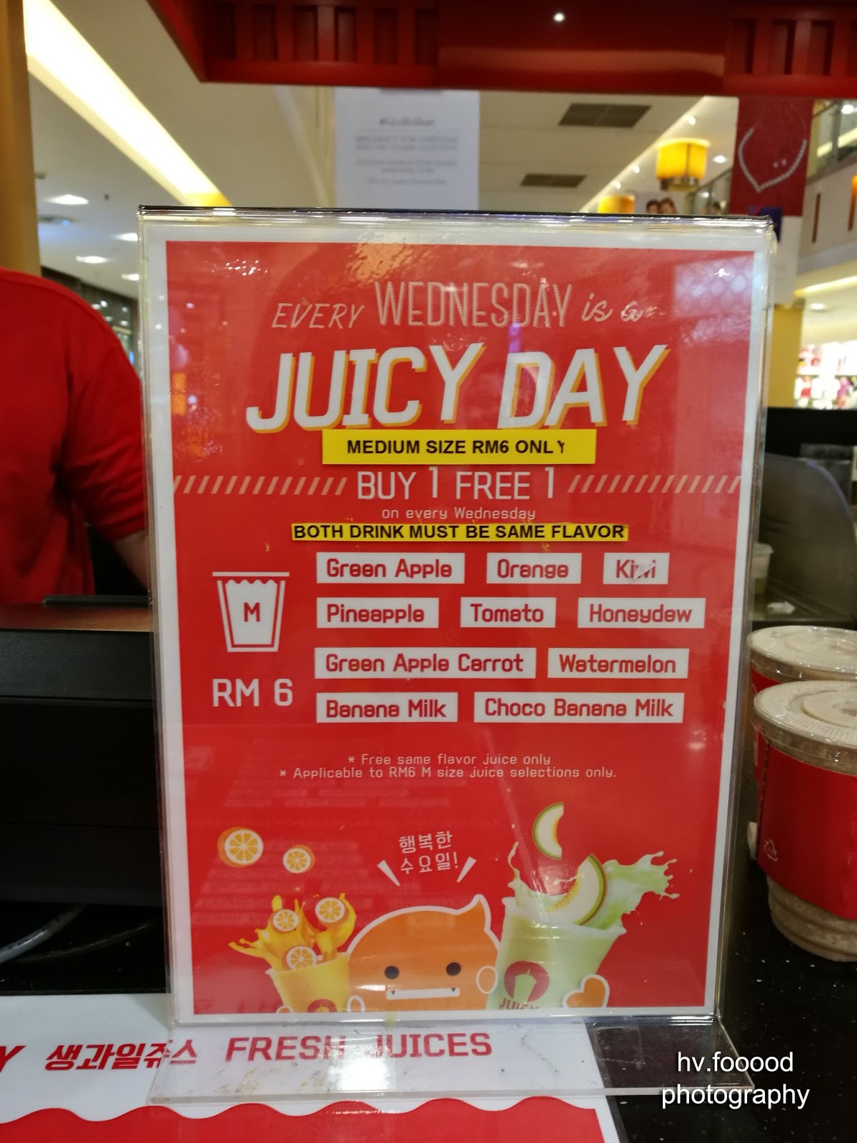 LIVE to EAT not eat to live: Juicy fresh juice bar - Sunway Pyramid