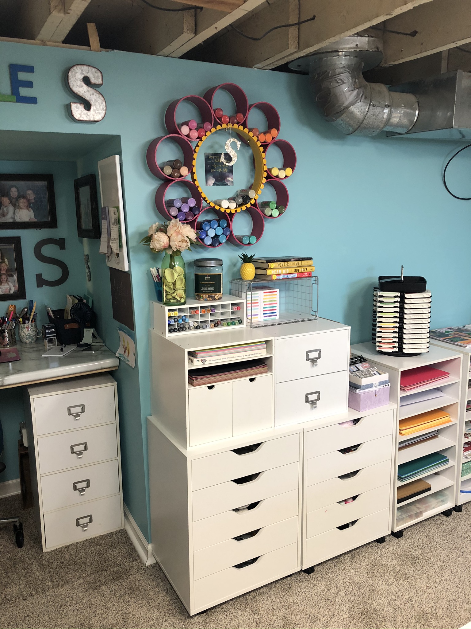 Stranded in Chaos: FINALLY! The Craft Room-Library-Office tour!