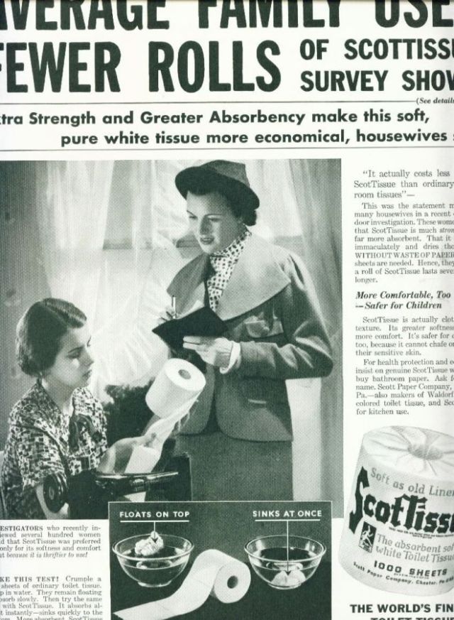 Vintage Toilet Paper Ads From the Early 20th Century ~ Vintage Everyday