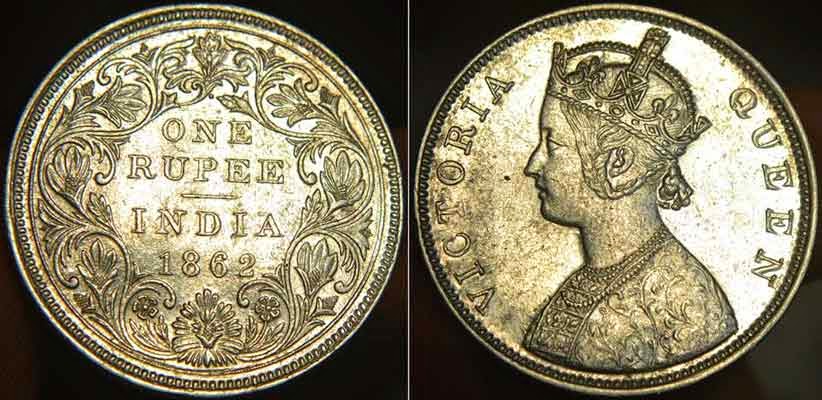 Coins of British India, 1835-1947: ONE RUPEE
