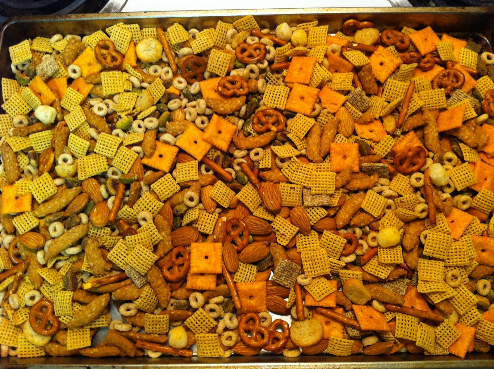 you should make this: Texas Trash Snack Mix