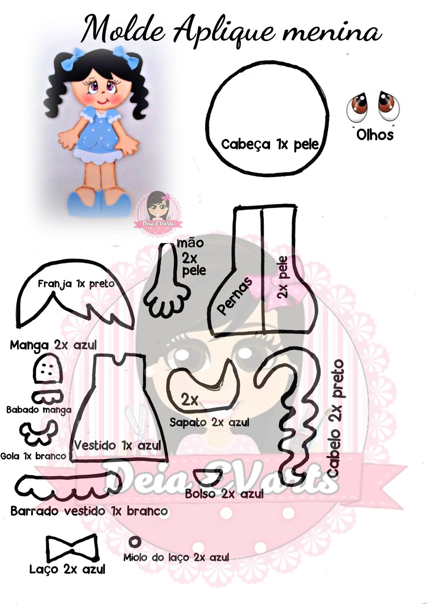 Eu Amo Artesanato: Boneca de Eva com Molde