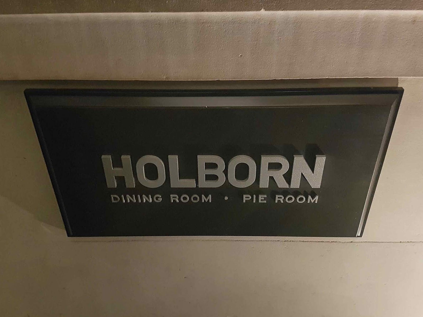 Holborn Dining Room Menu