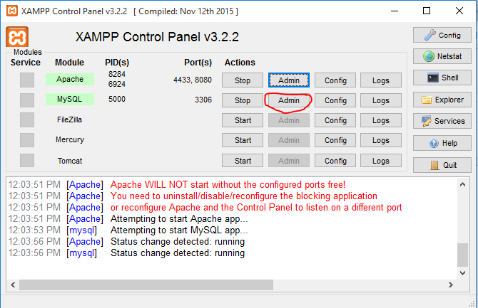 HOW TO MAKE DATABASE USING XAMPP